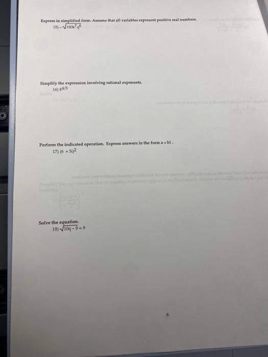 Solved Express in simplified form. Assume that all variables | Chegg.com