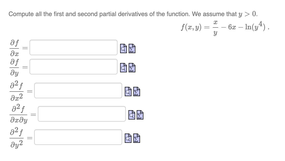 Solved Compute all the first and second partial derivatives | Chegg.com