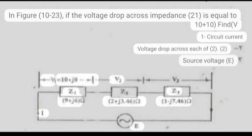 Solved In Figure (10-23), ﻿if the voltage drop across | Chegg.com