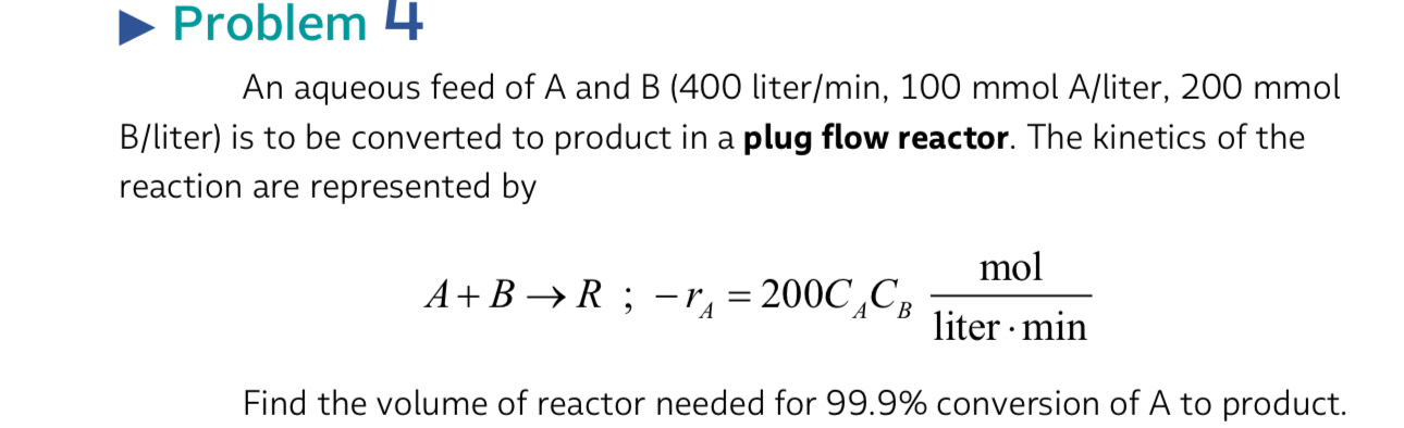Problem 4An aqueous feed of A and | Chegg.com