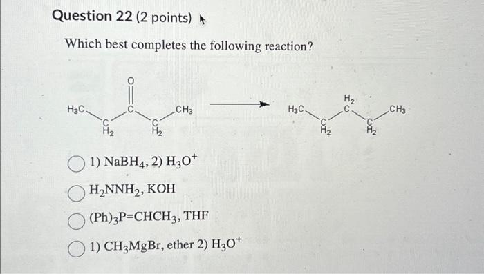 Solved Question 22 (2 points) Which best completes the | Chegg.com