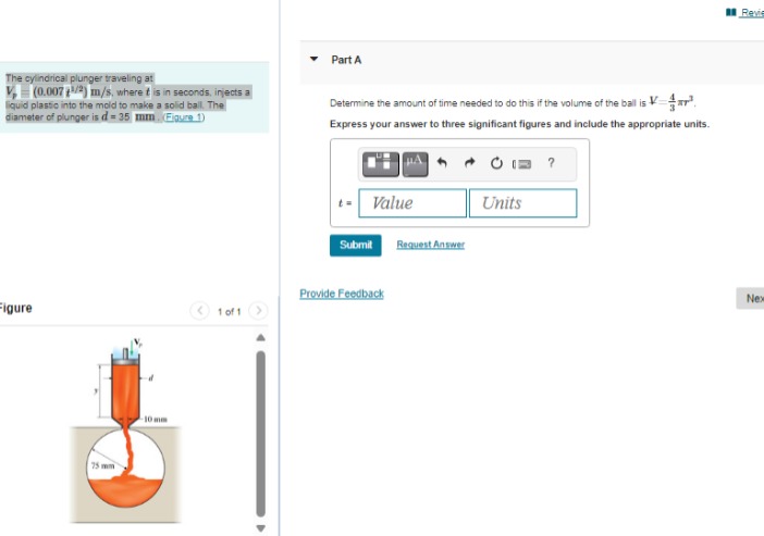 Solved Part AThe cylindrical plunger traveling | Chegg.com
