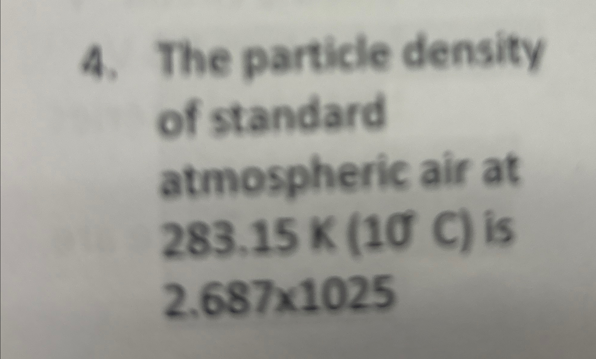Solved The particle density of standard atmospheric air at | Chegg.com