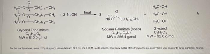 Solved Glyceryl Tripalmitate Sodium Palmitate (soap) | Chegg.com