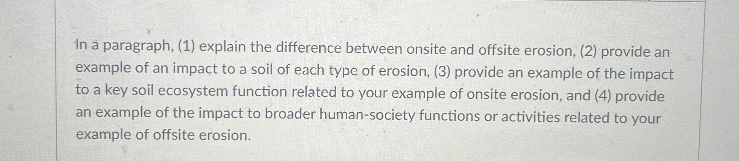 Solved In à ﻿paragraph, (1) ﻿explain the difference between | Chegg.com