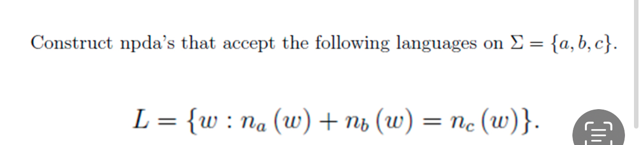 Construct npda's that accept the following languages | Chegg.com