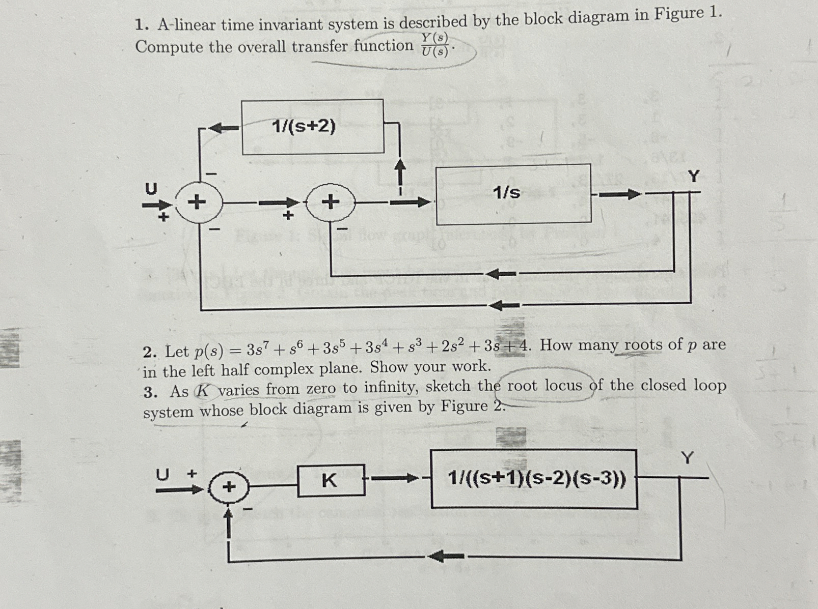 Solved A Linear Time Invariant System Is Described By The 3549