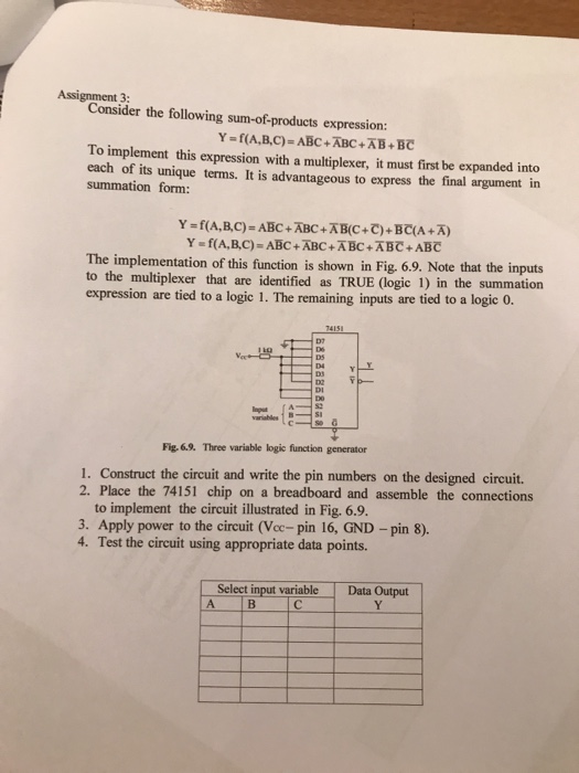 Solved Assignment 2: The digital multiplexer can be used to | Chegg.com