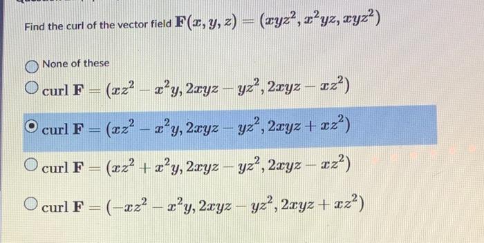 Solved Find the curl of the vector field | Chegg.com