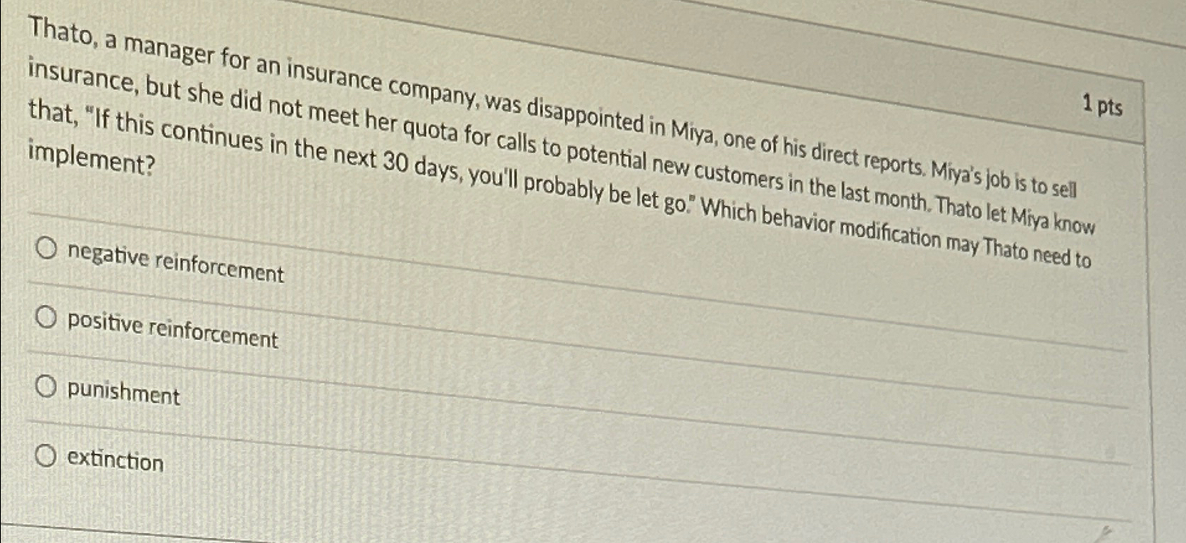 Solved Thato, a manager for an insurance company, was | Chegg.com