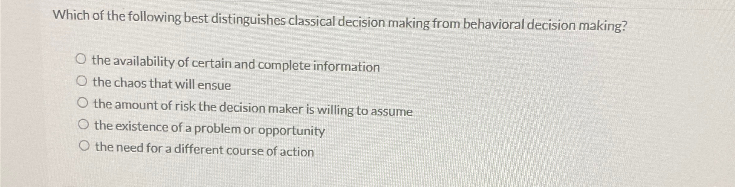 Solved Which of the following best distinguishes classical | Chegg.com