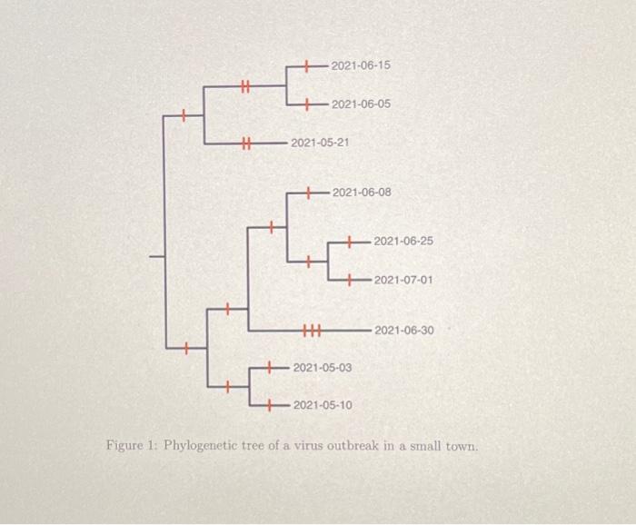 Problem 1. Figure 1 shows a phylogenetic tree of a | Chegg.com