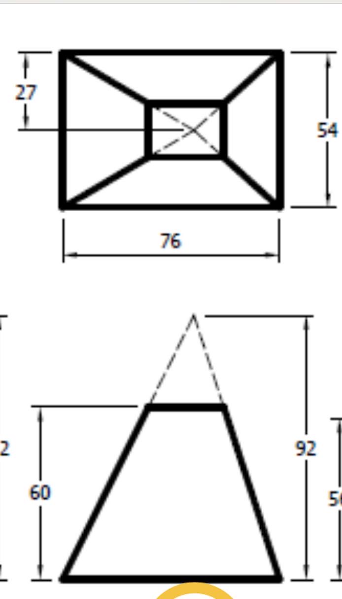 Draw given views and develop lateral surface Note: | Chegg.com