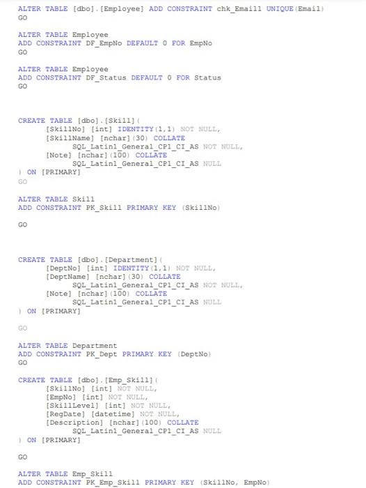 Solved For the following requests, print out respectively | Chegg.com