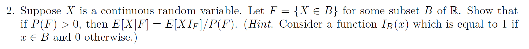 Solved Suppose x ﻿is a continuous random variable. Let | Chegg.com