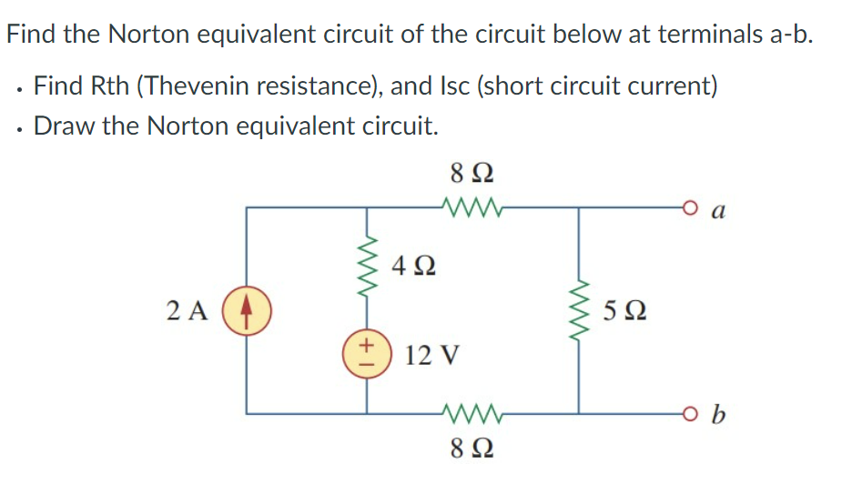 Solved Find the Norton equivalent circuit of the circuit | Chegg.com