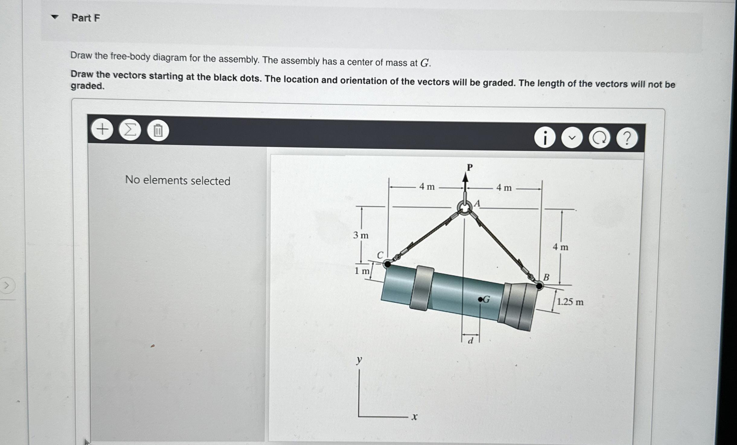 Solved Part FDraw the free-body diagram for the assembly. | Chegg.com