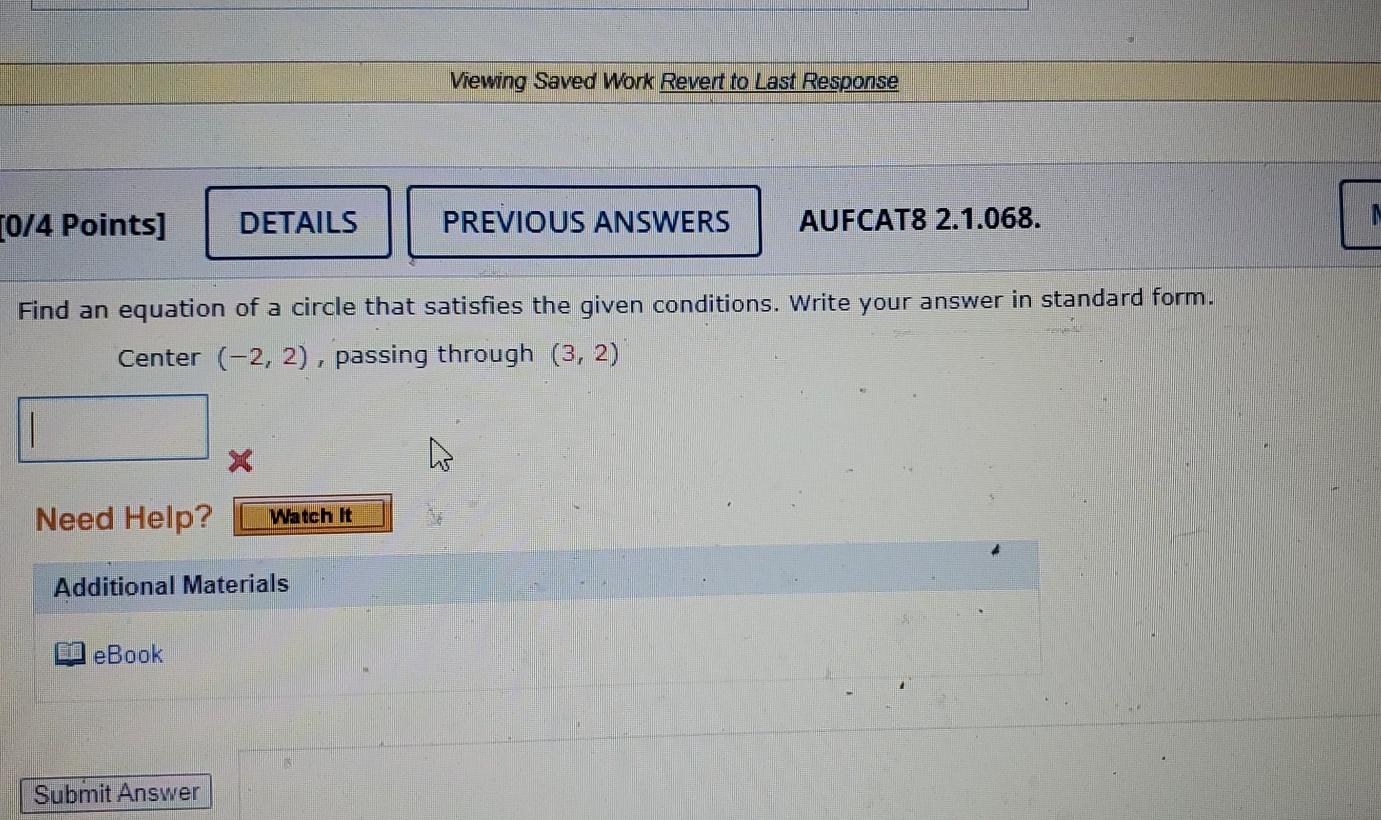 Solved Viewing Saved Work Revert to Last Response [0/4 | Chegg.com