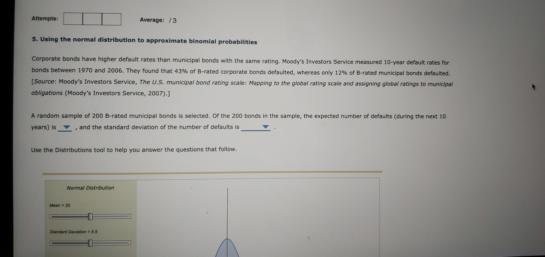 Solved Attempts: Average: 73 5. Using the normal | Chegg.com