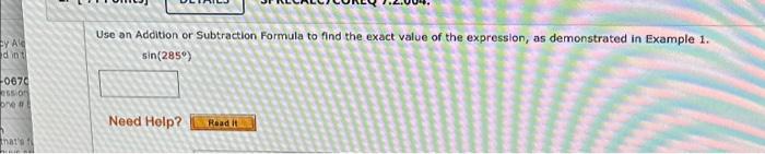 Solved Use an Addition or Subtraction Formula to find the | Chegg.com
