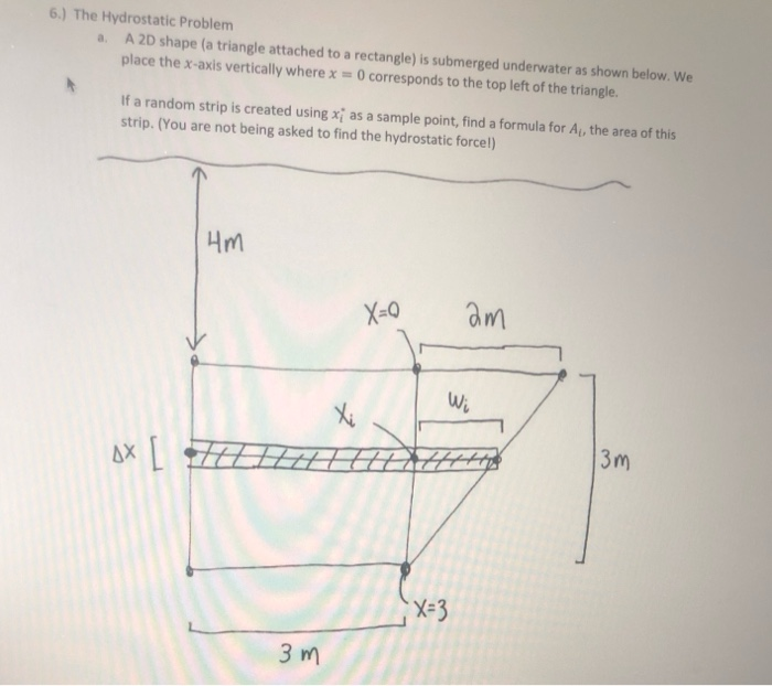 Solved 6.) The Hydrostatic Problem a. A 2D shape (a triangle | Chegg.com
