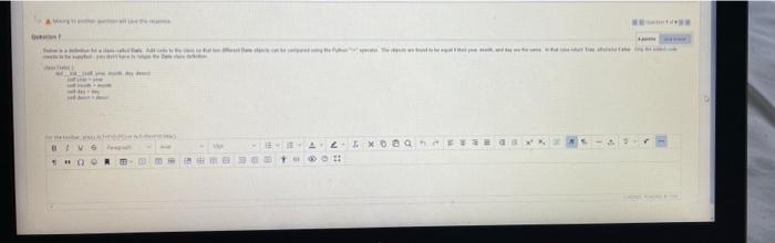 Solved Below Is A Definition For A Class Called Date Add