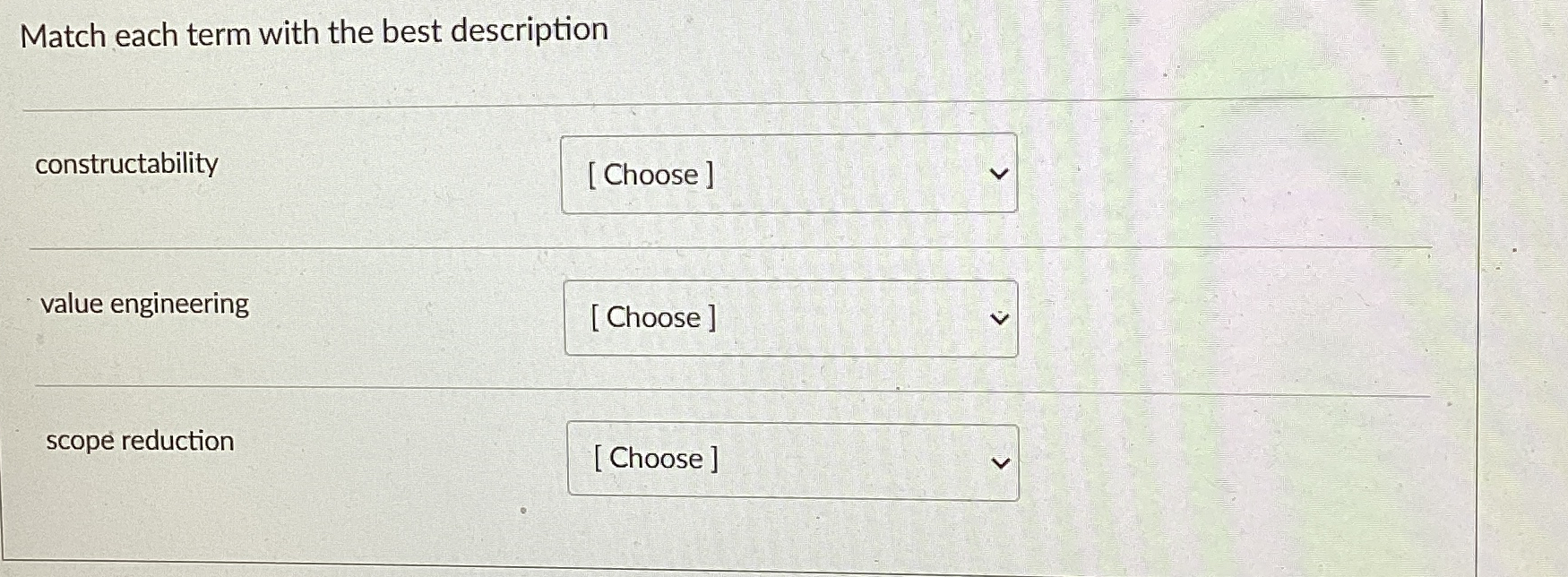 Solved Match each term with the best | Chegg.com