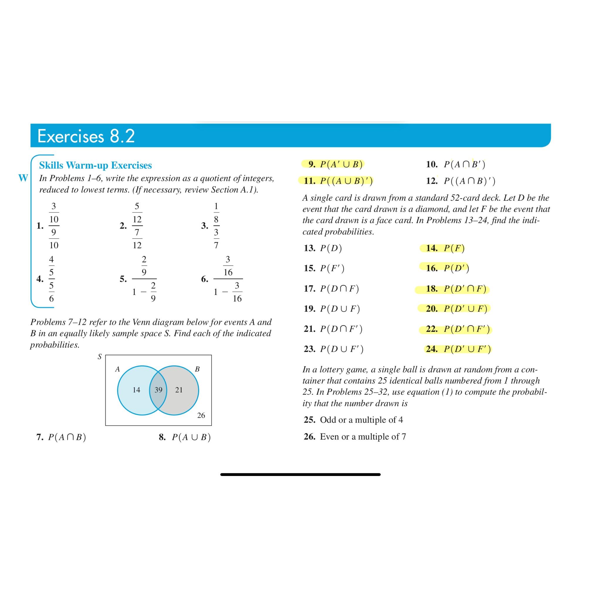 Solved Exercises 8.2Skills Warm-up ExercisesW In Problems | Chegg.com