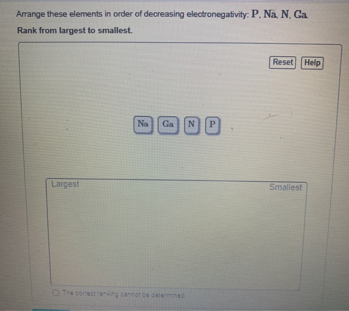 Solved Arrange these elements in order of decreasing | Chegg.com