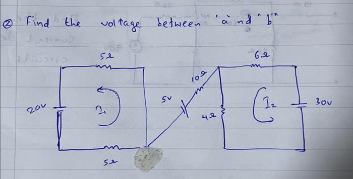 Solved 2) Find the voltage between ' a ' nd " b "(2) Find | Chegg.com