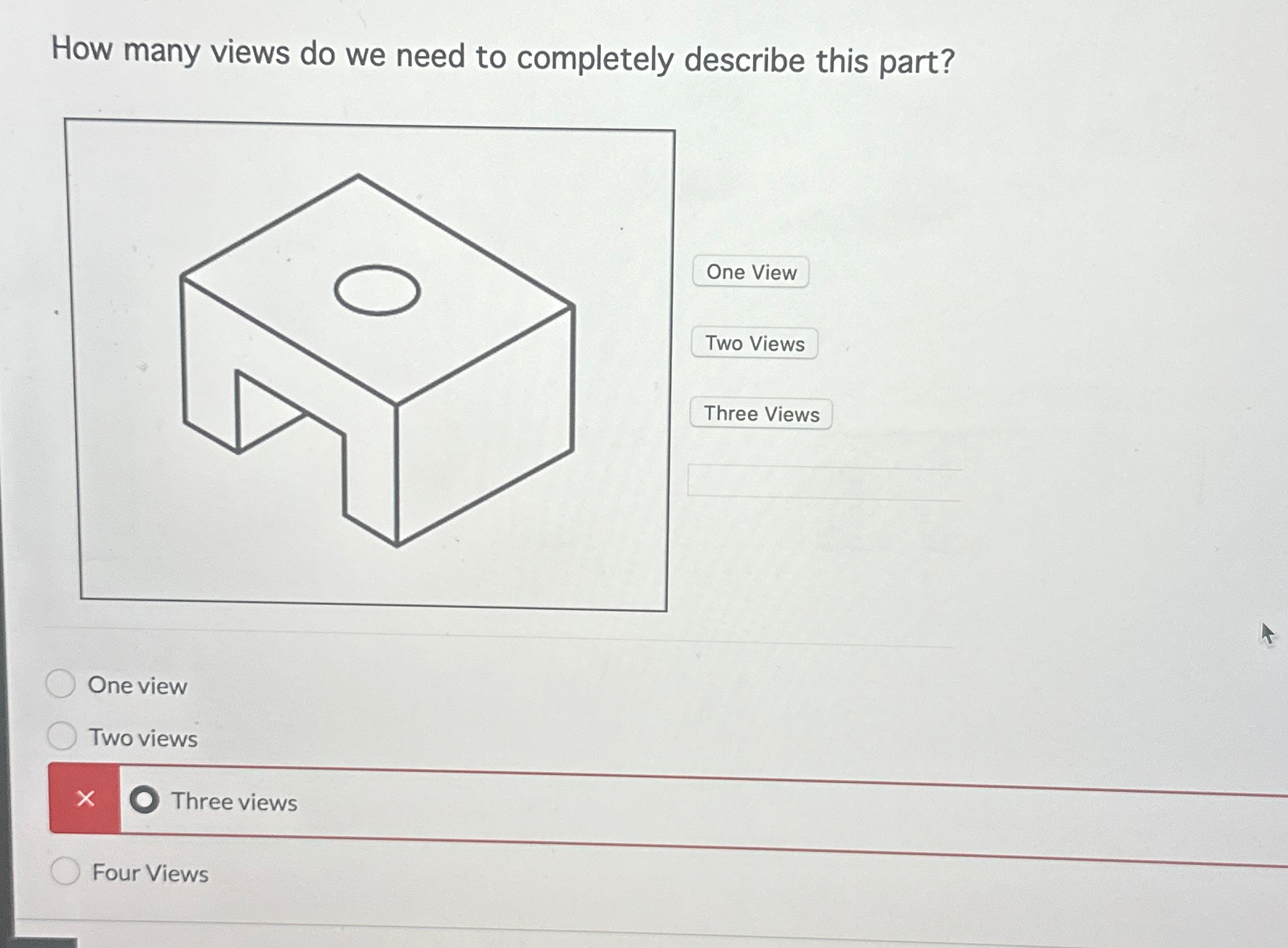 Solved How many views do we need to completely describe this | Chegg.com