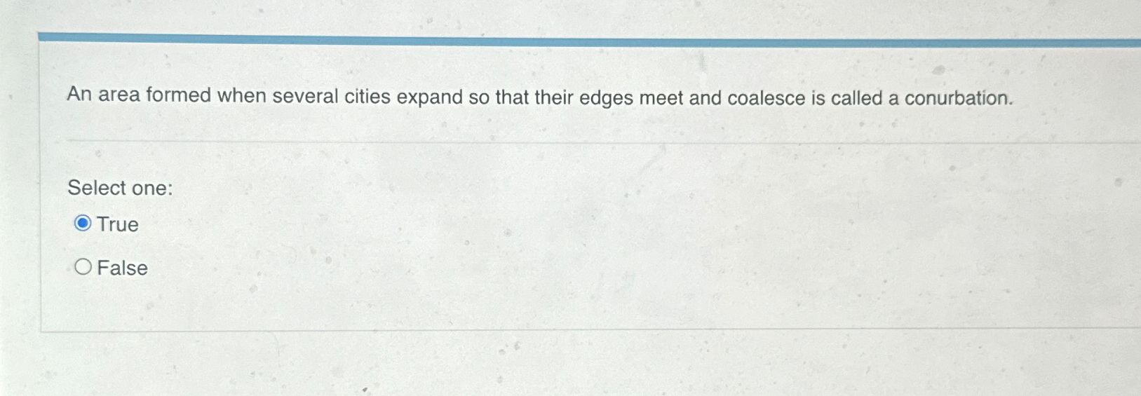 Solved An area formed when several cities expand so that | Chegg.com