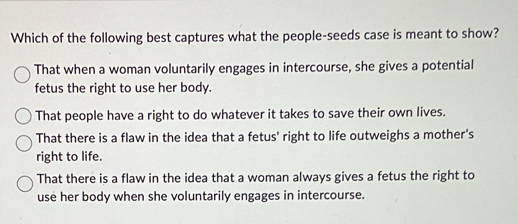 Solved Which of the following best captures what the | Chegg.com