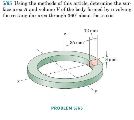 Solved 5/65 Using the methods of this article, determine the | Chegg.com