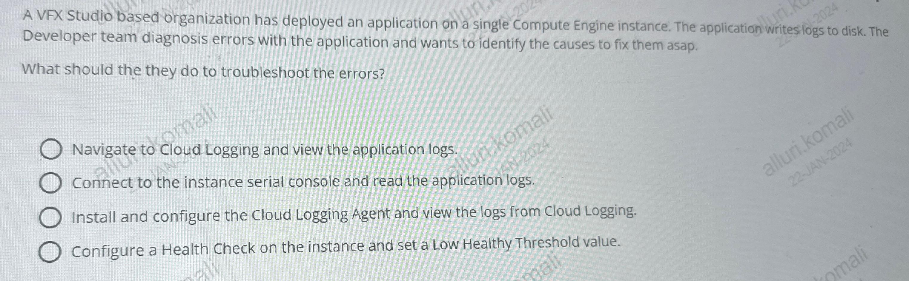 Solved A VFX Studio based organization has deployed an | Chegg.com