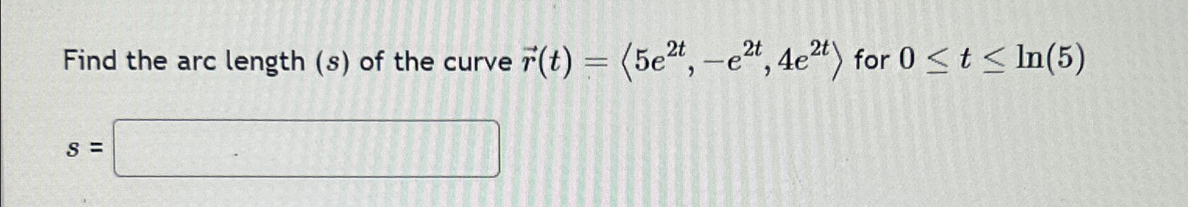 Solved Find the arc length (s) ﻿of the curve | Chegg.com