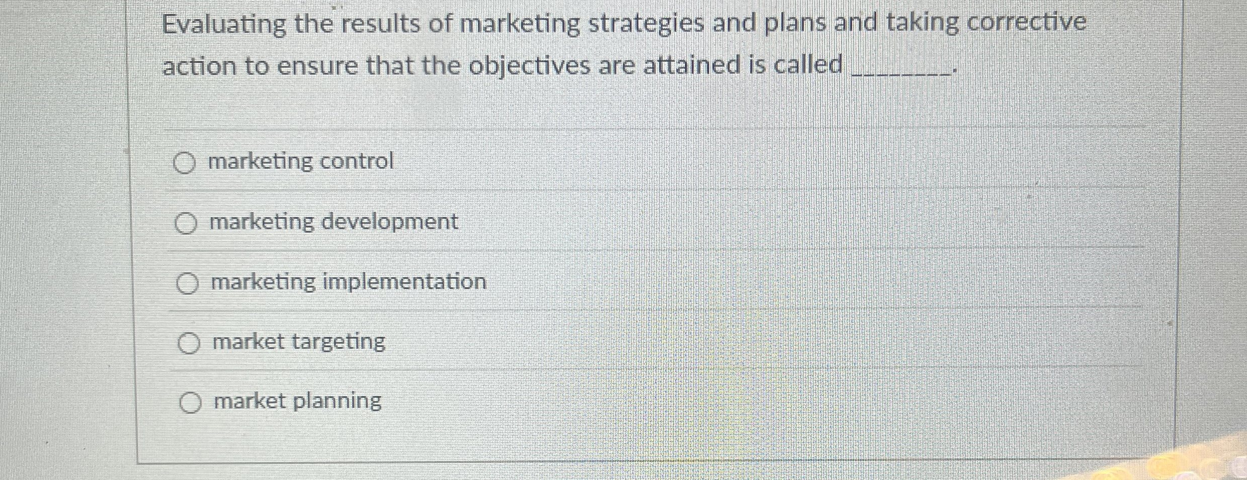 Solved Evaluating the results of marketing strategies and | Chegg.com