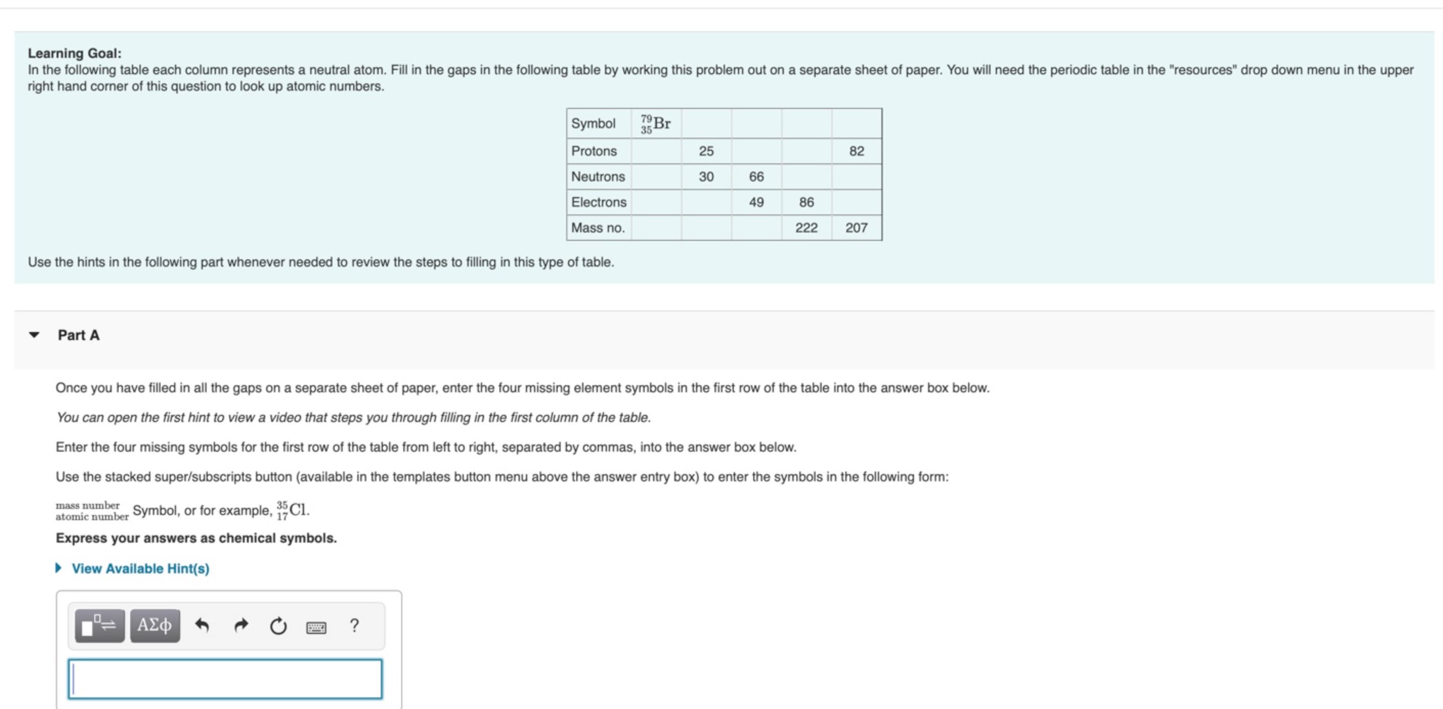 Solved Learning Goal:right hand corner of this question to | Chegg.com