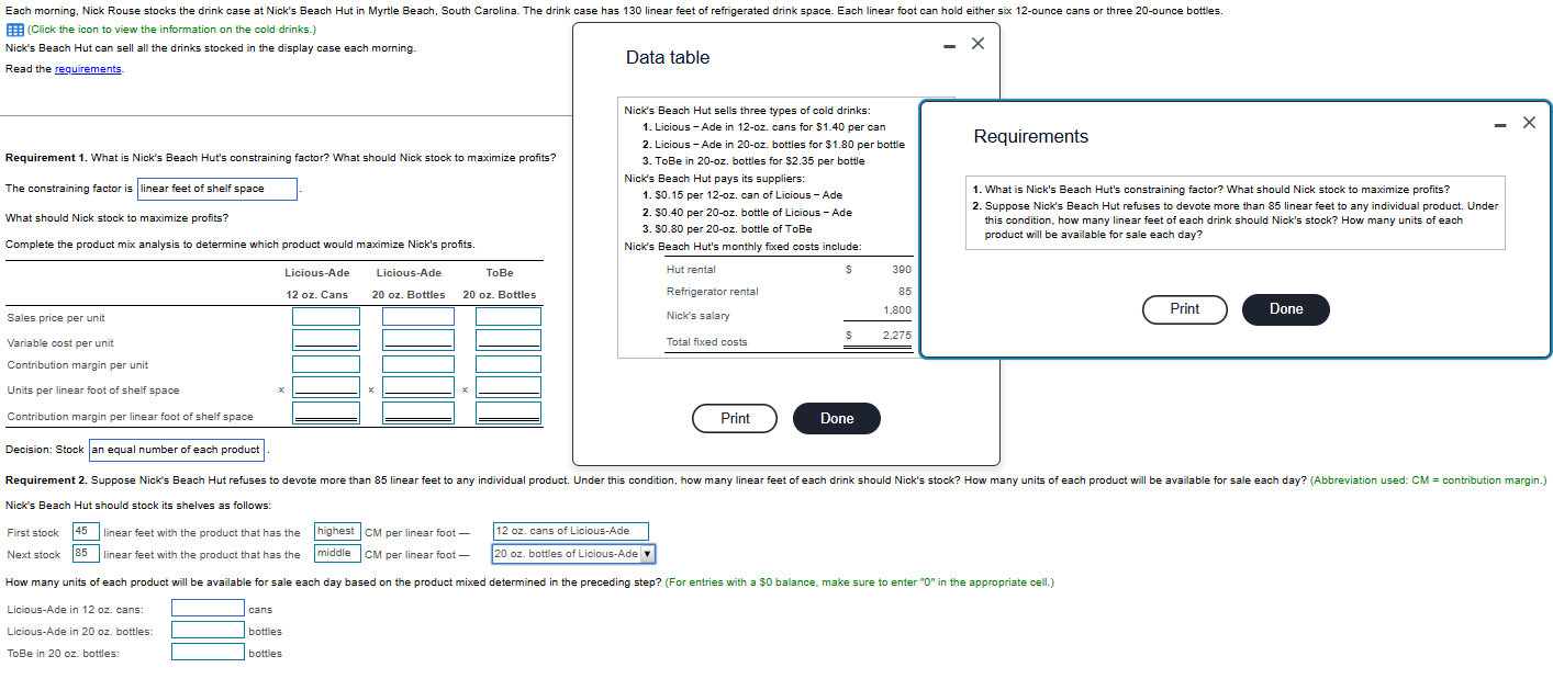 Solved (Click the icon to view the information on the cold | Chegg.com