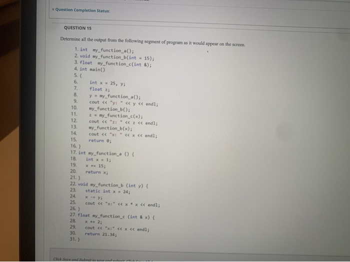 Solved Question Completion Status: QUESTION 15 Determine all | Chegg.com