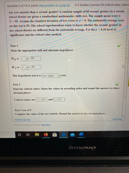 Solved Question 5 of 14 (1 point) View problem in a pop-up | Chegg.com