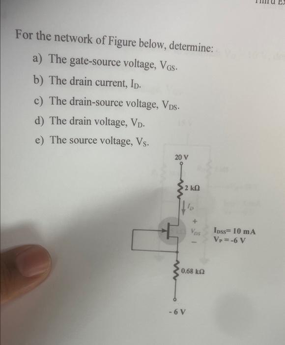 Solved For the network of Figure below, determine: a) The | Chegg.com