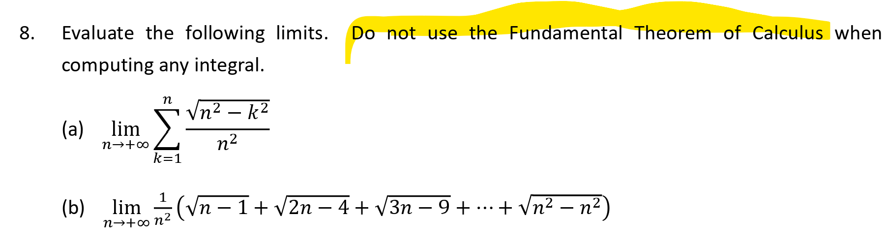 Evaluate the following limits. ﻿Do not use the | Chegg.com