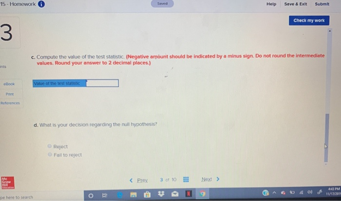 Solved Submit Help Save & Exit Saved Ch 15- Homework Check | Chegg.com
