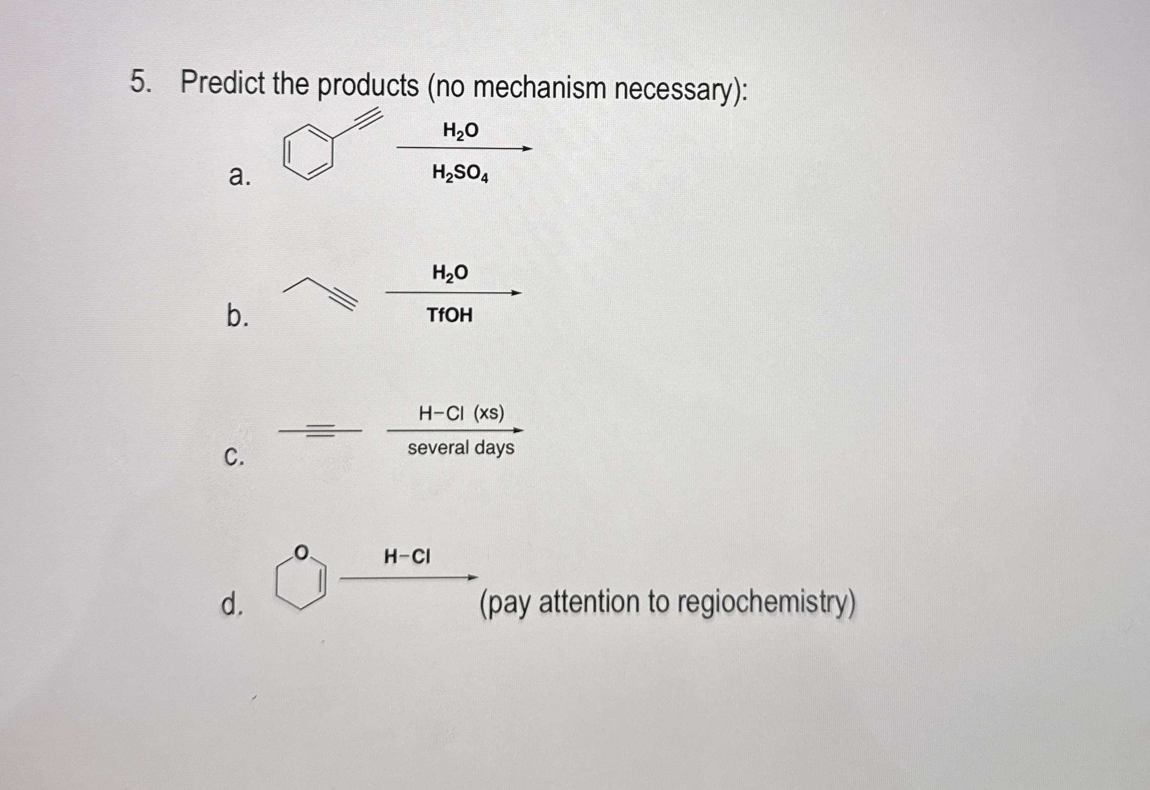 Solved Predict the products (no mechanism | Chegg.com