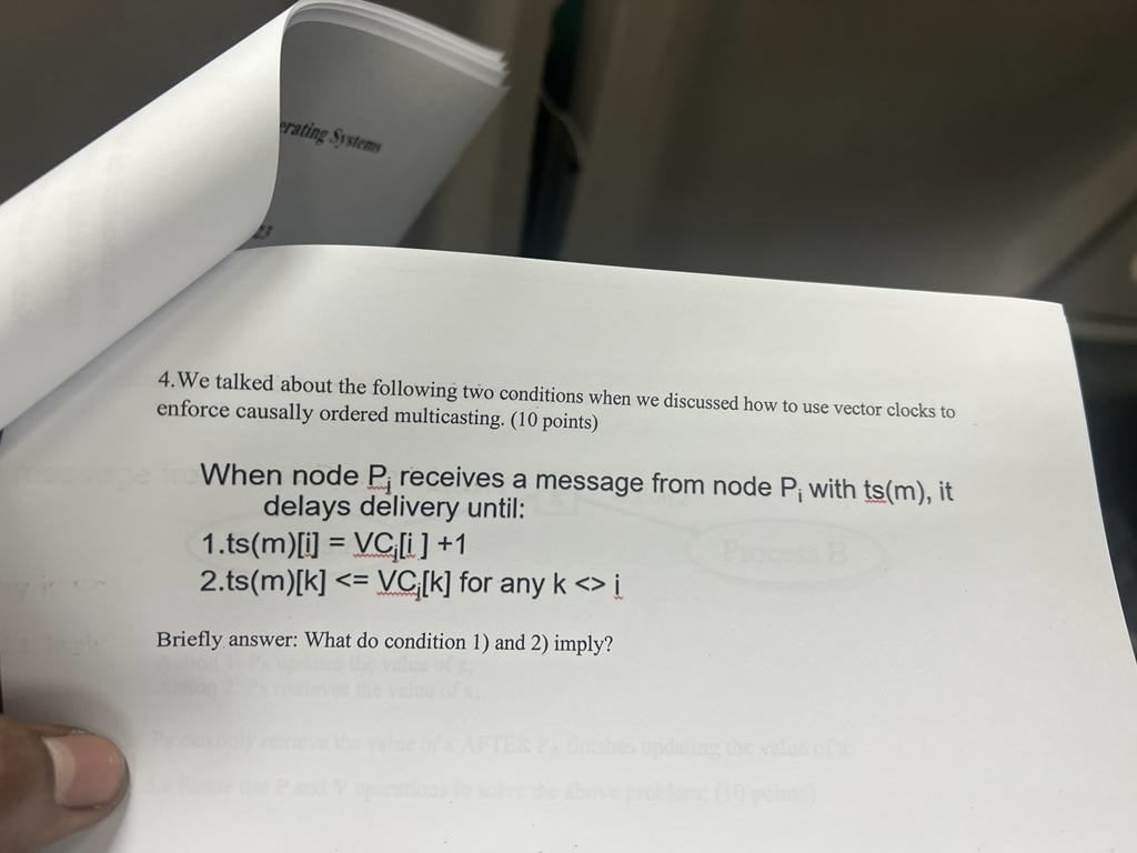 Solved We talked about the following two conditions when we | Chegg.com