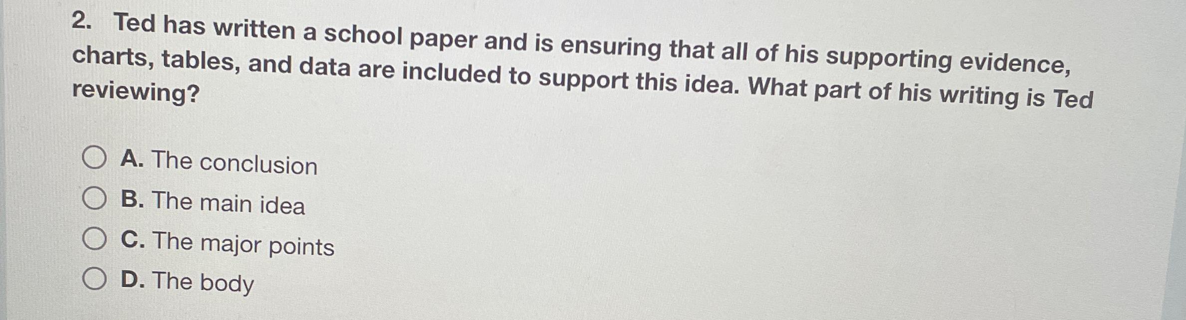 Solved Ted has written a school paper and is ensuring that | Chegg.com