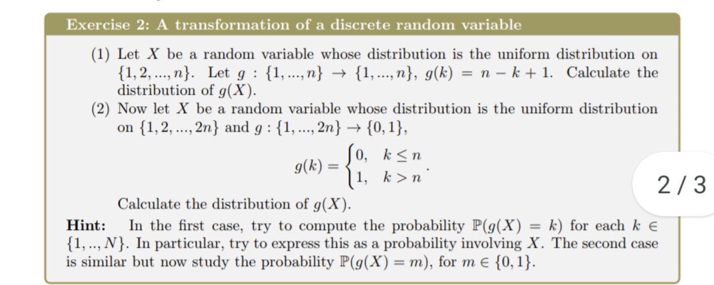 Solved 1 Let X Be A Random Variable Whose Distribution Is 0253