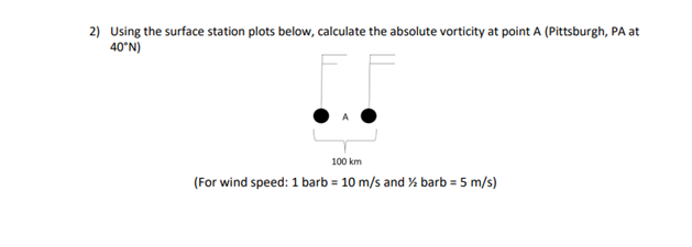 Solved Using the surface station plots below, calculate the | Chegg.com