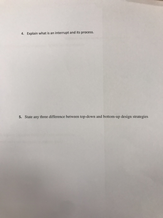 Solved 7. What is the difference between Interrupt and | Chegg.com